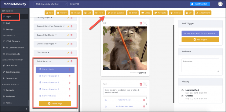 How to Do a Quick Survey with a Facebook Messenger Chatbot - Customers.ai