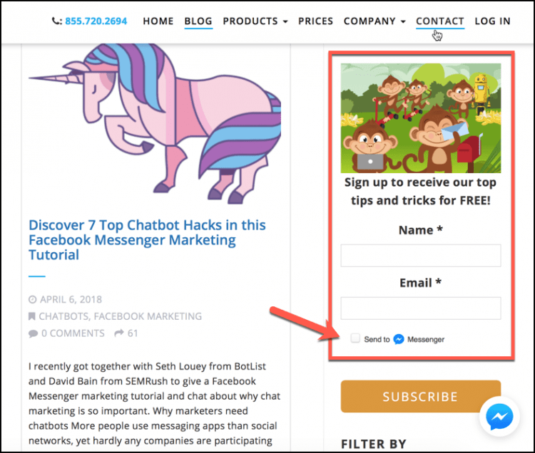 Facebook Messenger Opt-In Checkbox Plugin