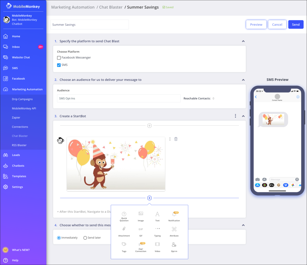 SMS Blaster & Text Message Marketing Campaign Software