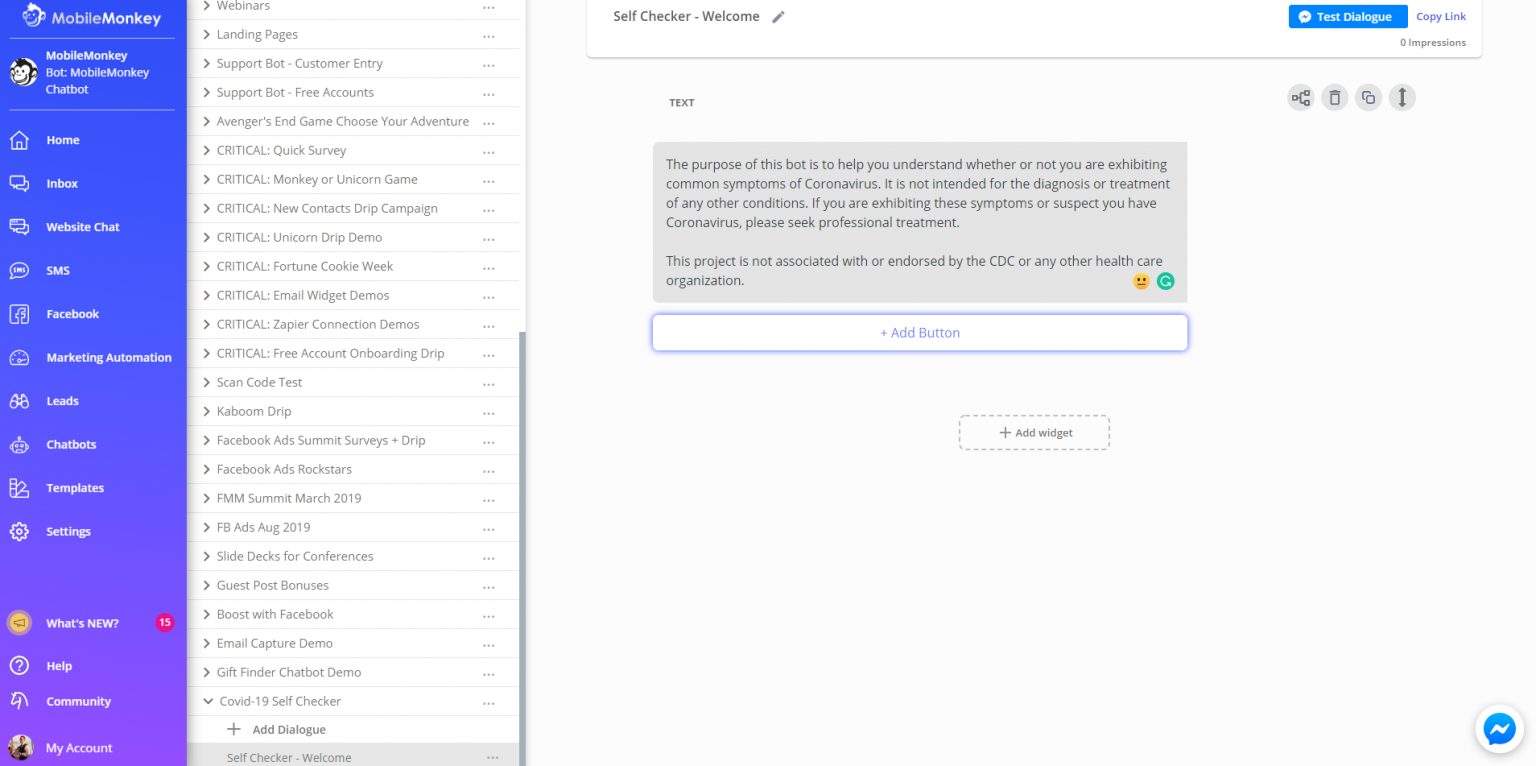 How To Use Chatbot Technology In Healthcare [COVID-19 Symptom Checker]
