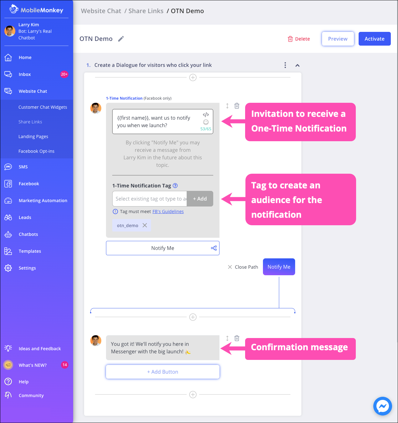 5-Minute Guide to Free FB Messenger One-Time Notifications