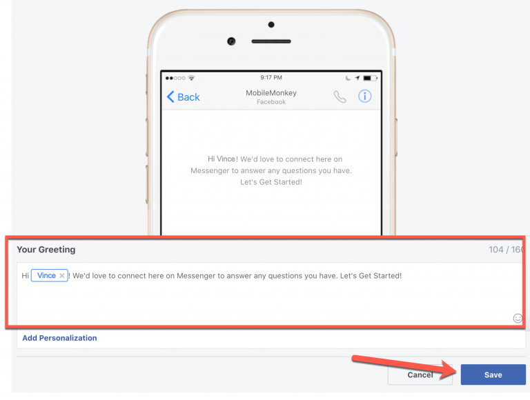 How To Create a Facebook Messenger Greeting that Engages & Converts