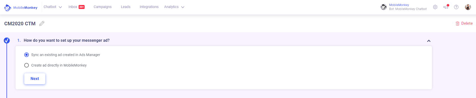 1 Amazing Facebook Messenger Ads Example & How to Create a Click-to ...