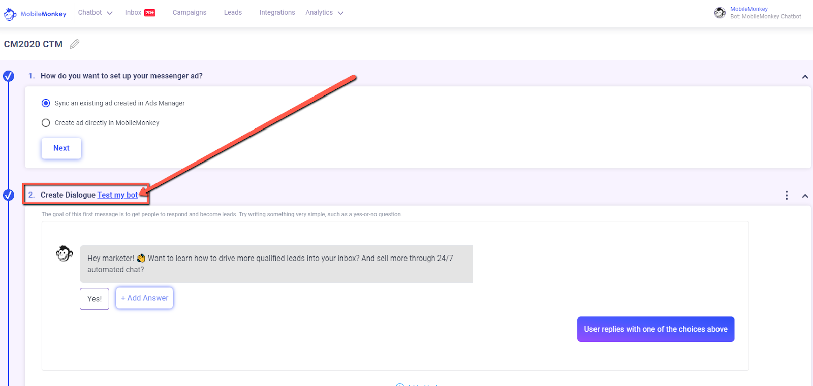 1 Amazing Facebook Messenger Ads Example & How to Create a Click-to ...