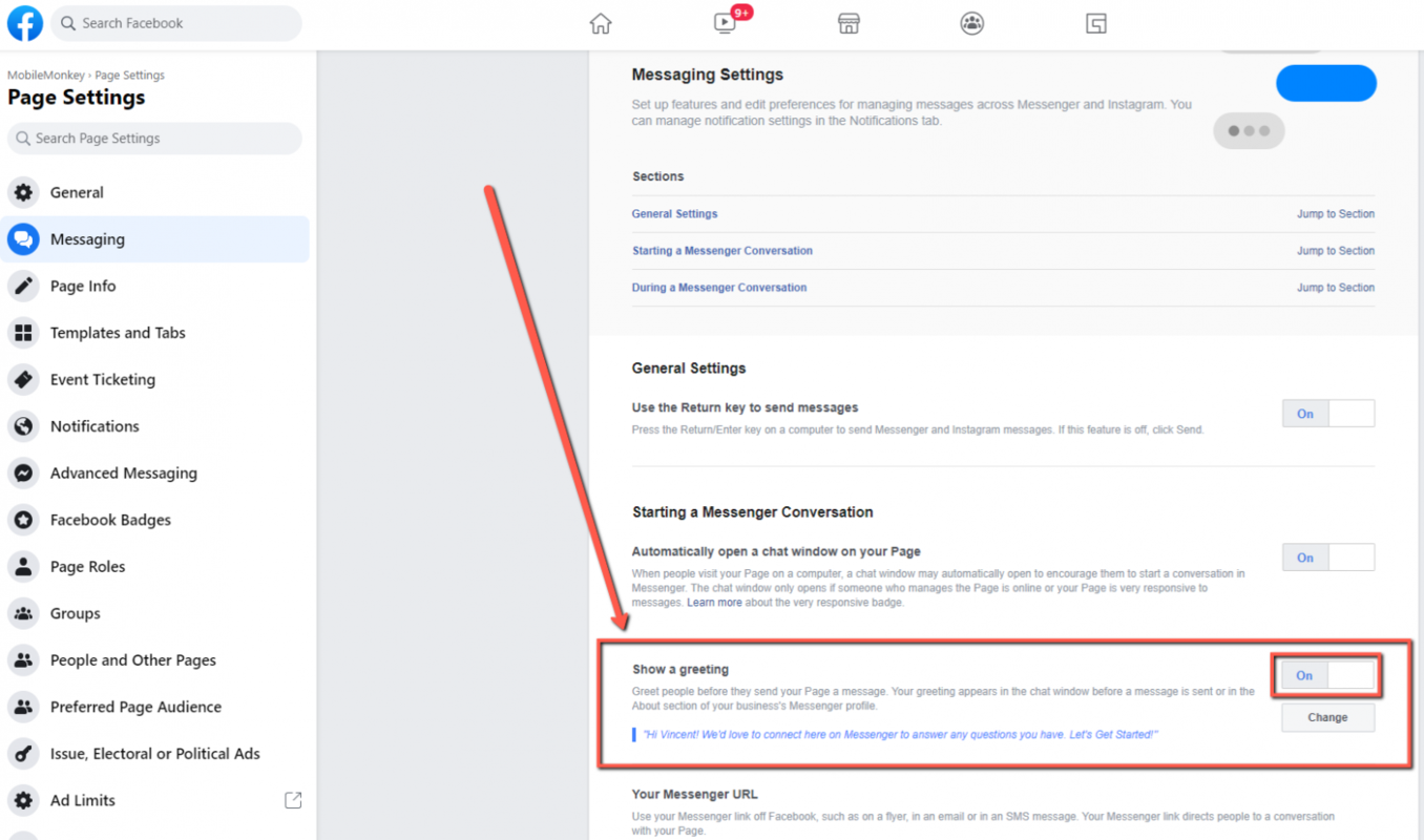 How To Create a Facebook Messenger Greeting that Engages & Converts