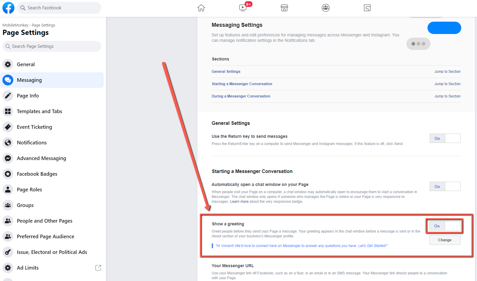 How To Create a Facebook Messenger Greeting that Engages & Converts
