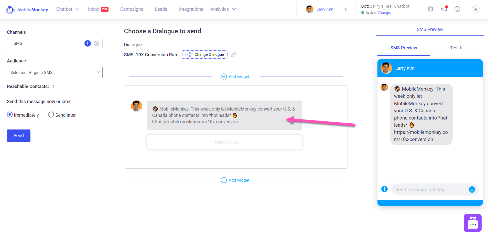 How to Send a Link in a Text for SMS Marketing in 3 Steps