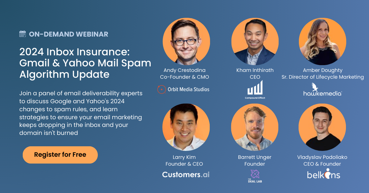 Free Webinar: 2024 Gmail Inbox Insurance